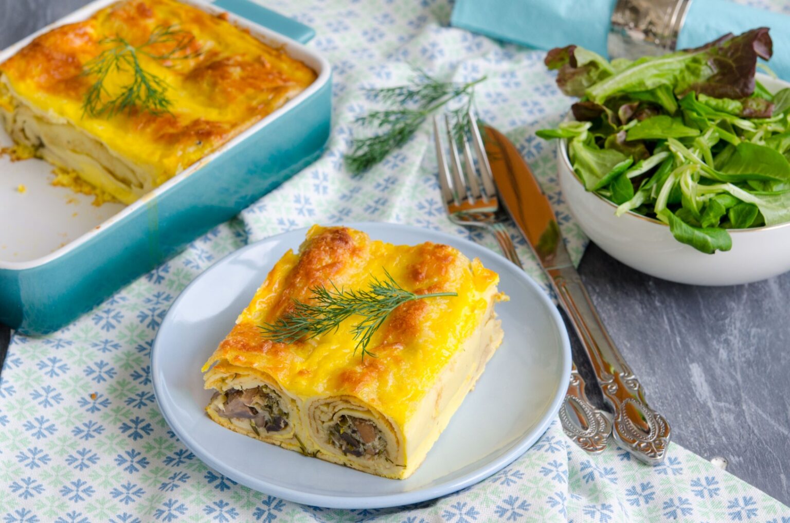 Clatite cu ciuperci la cuptor - Din secretele bucătăriei chinezești