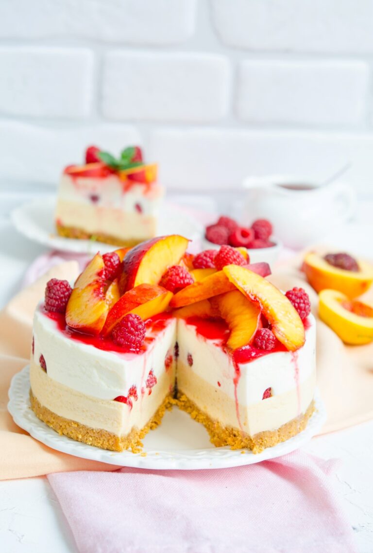 Cheesecake Peach Melba - Din secretele bucătăriei chinezești
