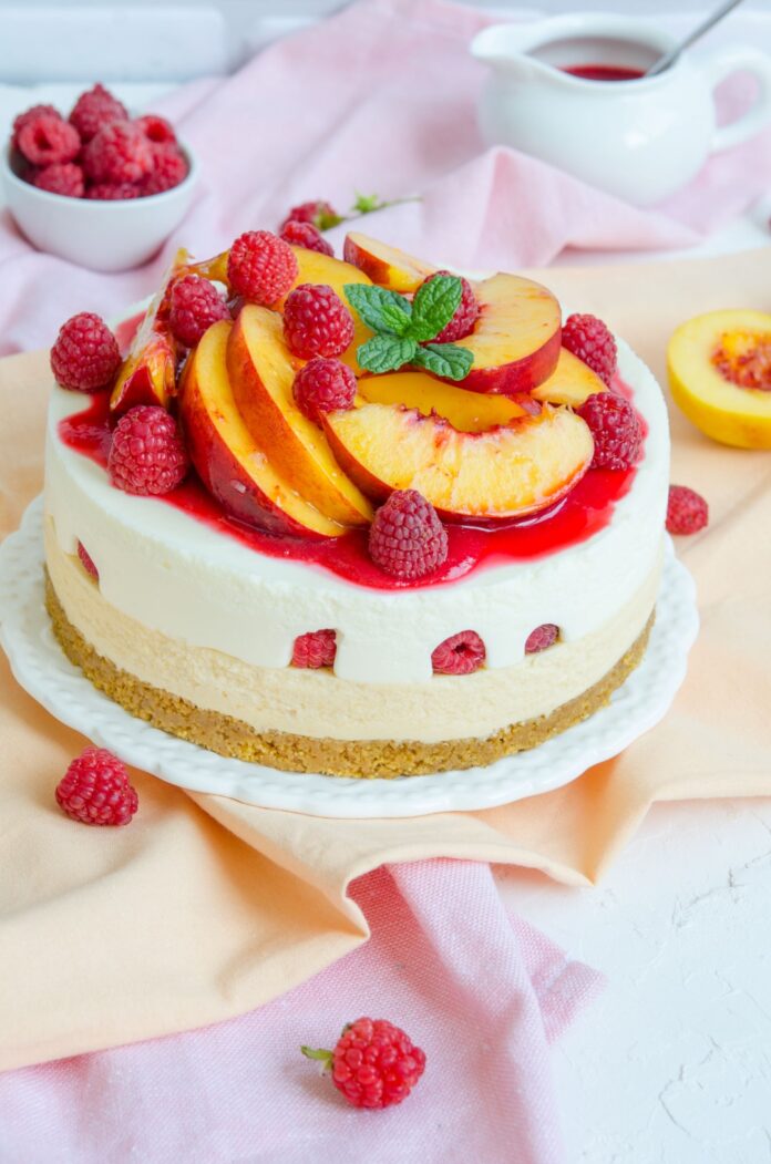 Cheesecake Peach Melba - Din secretele bucătăriei chinezești